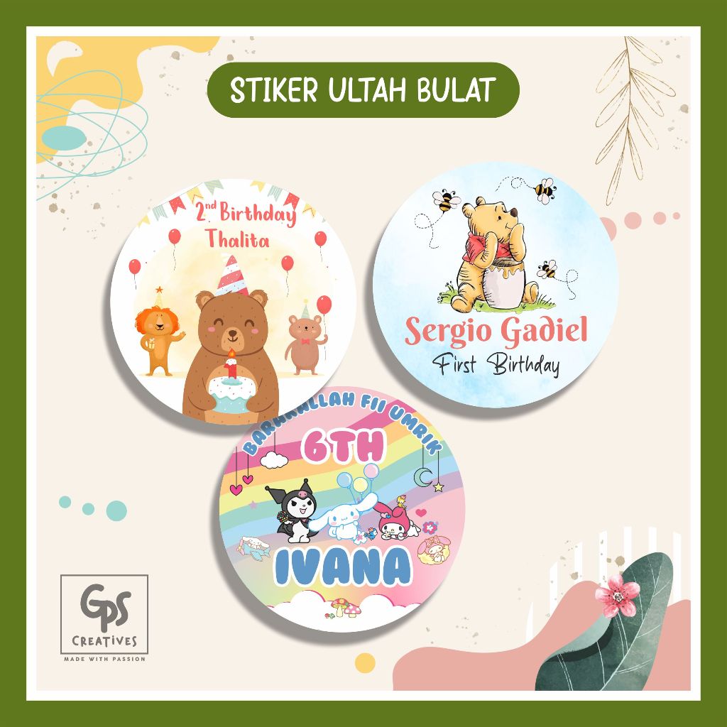 Jual Stiker Birthday Bulat Sticker Ulang Tahun Ultah Anak | Shopee ...