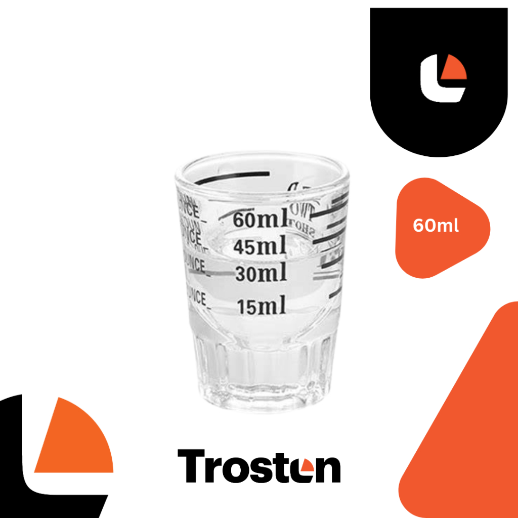 Jual Trosten Espresso Shot Glass - Gelas Ukur Kopi Kaca 30ml 45ml 60ml one shot double shot ...
