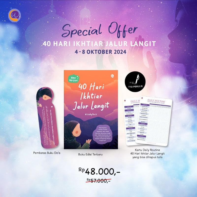 Jual Buku 40 Hari Ikhtiar Jalur Langit - Nisa Hayatun / The Power of Jalur Langit - Jurnal ...