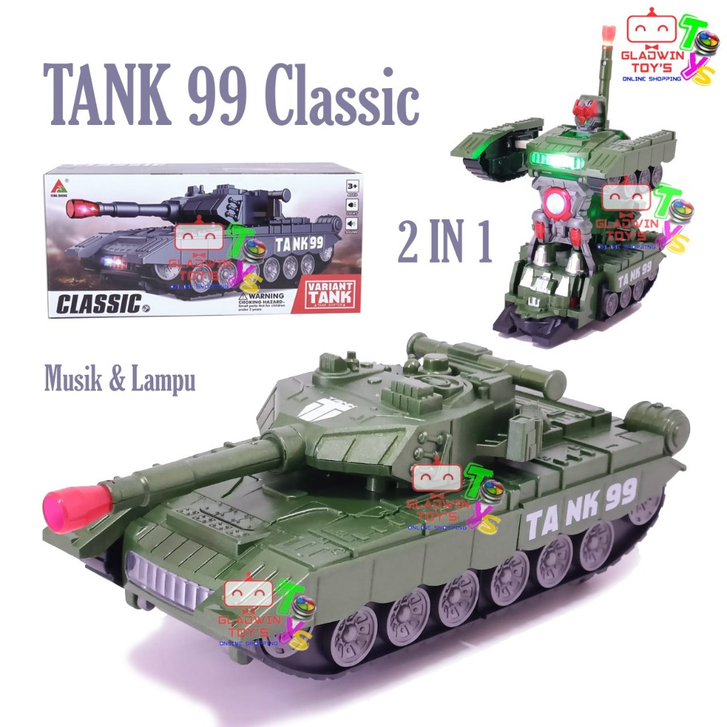 Jual MAINAN TANK 99 CLASSIC TANK 2 IN 1 ROBOT COMBAT TANK | Shopee ...