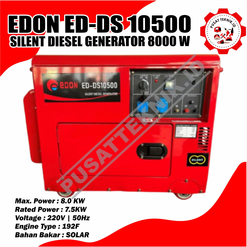 Jual EDON ED DS10500 MESIN GENSET SILENT DIESEL GENERATOR 8.5KW EDON ED ...