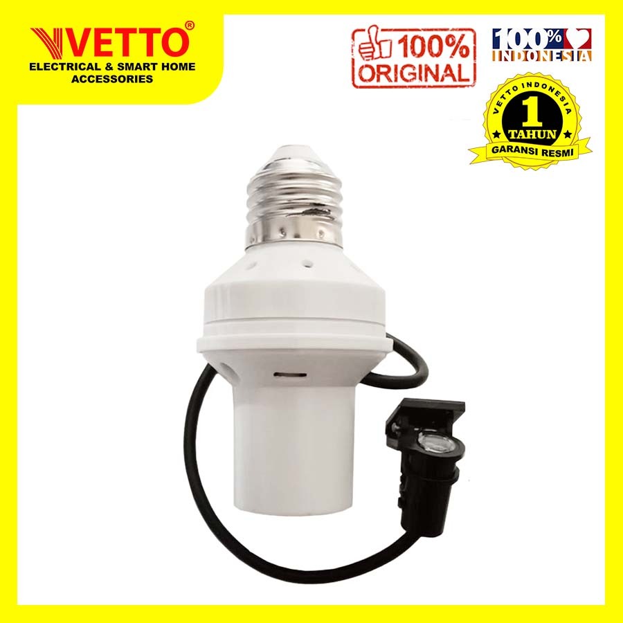 Jual Fitting Sensor Cahaya Otomatis - E27 VETTO | Shopee Indonesia