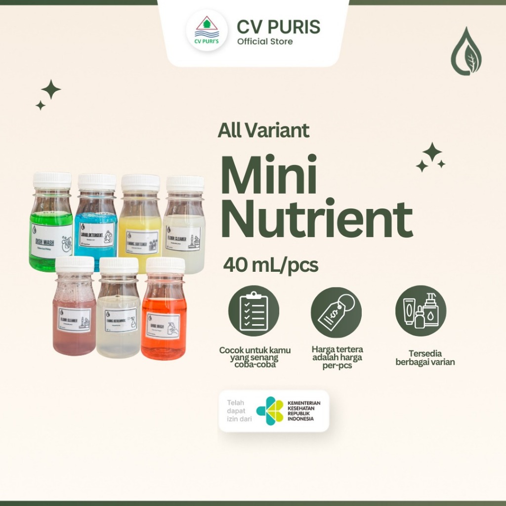 Jual Mini Nutrient - Produk Kebersihan Rumah 40mL | Shopee Indonesia