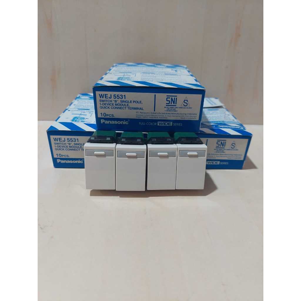 Jual SAKLAR PANASONIC WEJ 5531 WEJ5531 1 ARAH WIDE SERIES MODEL BARU ...