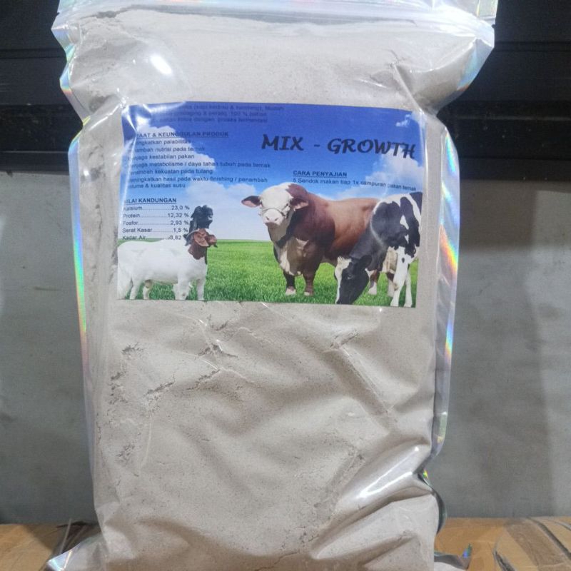 Jual Mix-Growth Premix untuk sapi & kambing kemasan 1kg | Shopee Indonesia