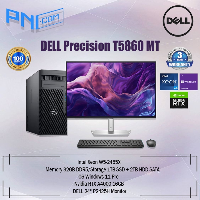 Jual Dell Precision T5860 Tower MT Intel XEON W5-2455X 32GB 1TB SSD ...