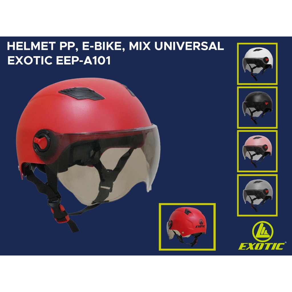 Jual RIU167 EXOTIC HELM SEPEDA LISTRIK MODEL BATOK DENGAN KACA VISOR ...