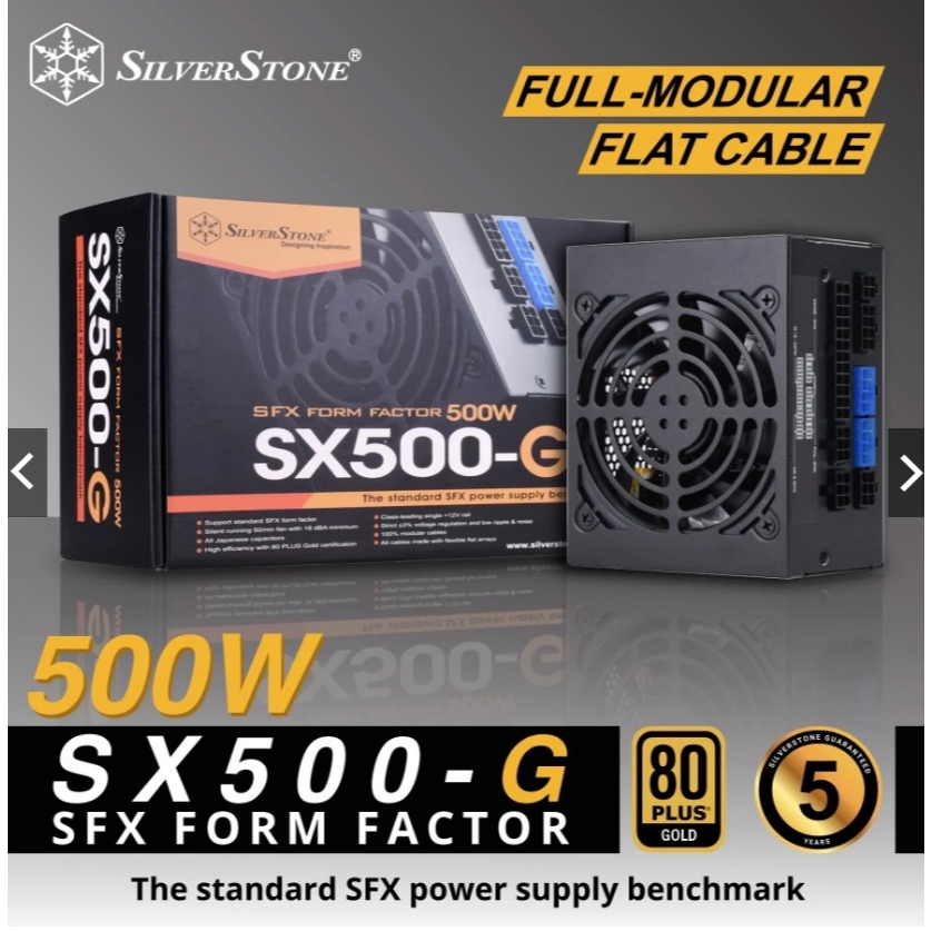 Jual Silverstone SX500G (SFX) 500W 80+ Gold Full Modular Power Supply ...