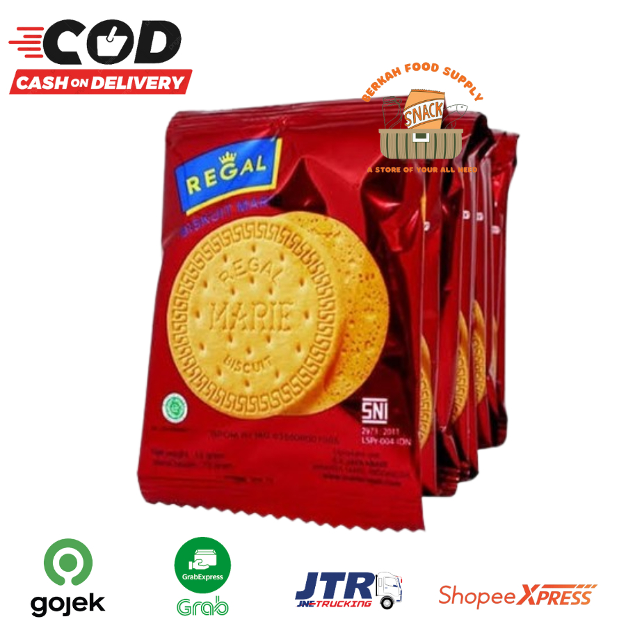 Jual [ BERKAH ] Biscuit Marie Regal Renceng isi 10 x 12gr Biskuit Marie Regal Rasa Susu Snack ...