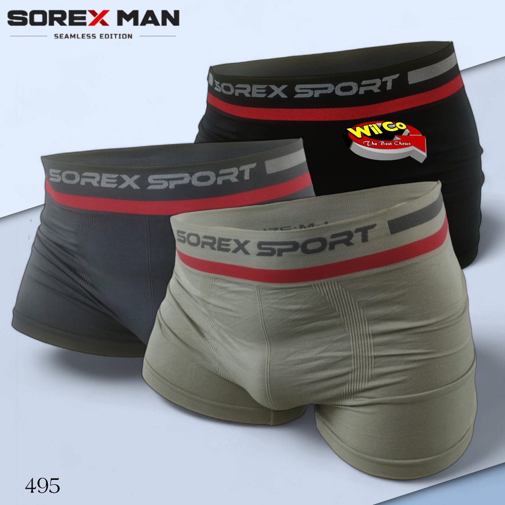 Jual K495 (3-6 Pcs) Sorex Celana Dalam Boxer Pria Dewasa dan Remaja, Cd ...