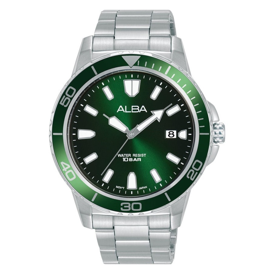 Jual Alba AS9U09X1 Men Green Dial Stainless Steel - Jam Tangan Alba ...