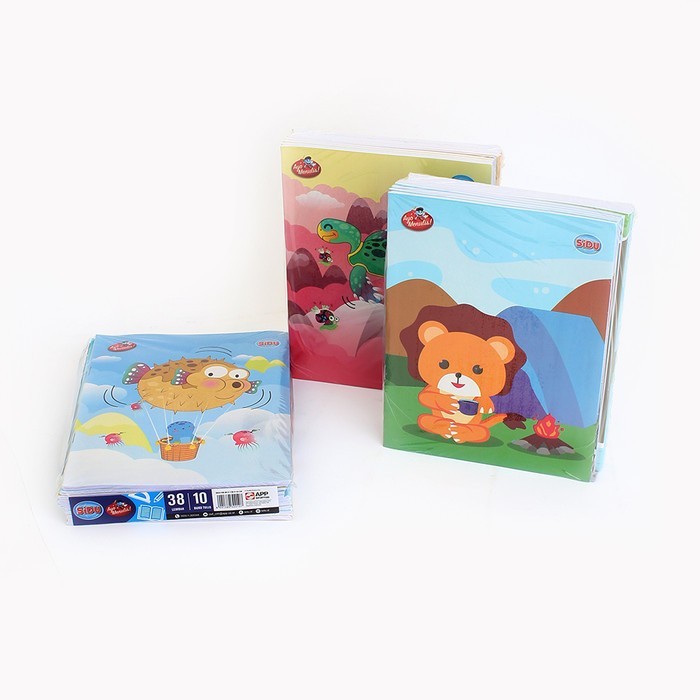 Jual Buku Tulis 38 Lembar Isi 10 Buku Motif Unisex Premium | Shopee ...