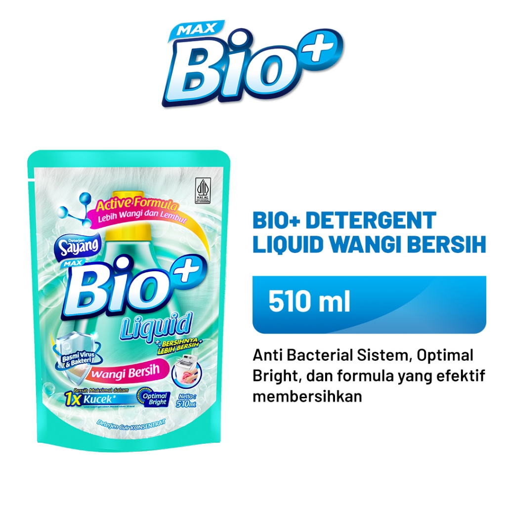 Jual Bio+ Detergent Liquid Wangi Bersih 510 ml | Shopee Indonesia
