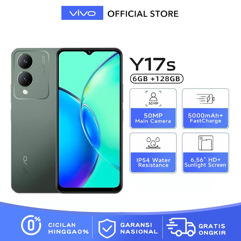 Jual vivo Y17s - 50MP Camera, 15W FlashCharge+5000mAH, Dynamic Design ...