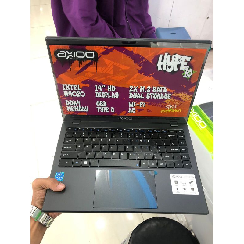 Jual Axioo hype 10 Intel Celeron N4020 ram 8gb SSD 256gb new garansi ...