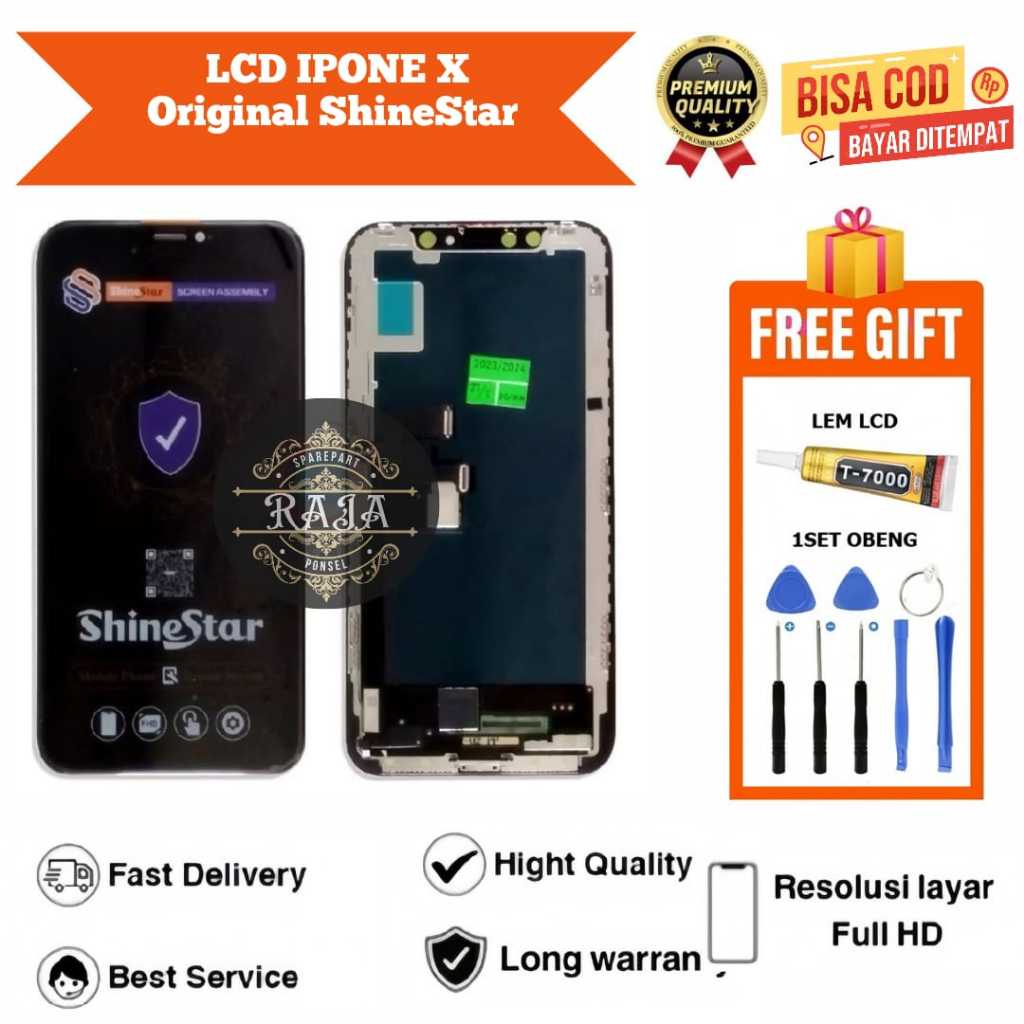 Jual Lcd touchscreen IPHONE X Original SHINESTAR / Lcd IPHONE X ...