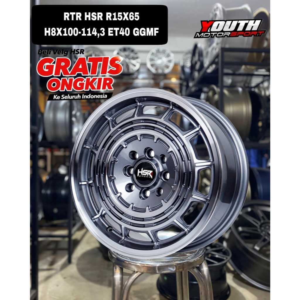 Jual velg r15 rally look hsr rtr untuk avega,corola,corona,vios,mazda2 ...
