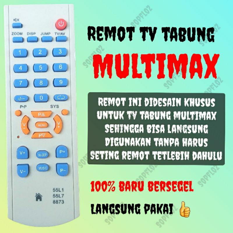 Jual Remot tv tabung kusus multimax bukan yg lain remot langsung pakai ...