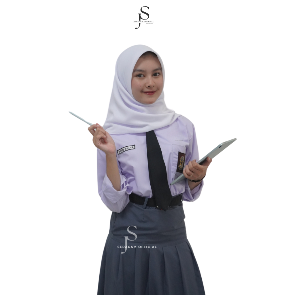 Jual Seragam SMA Rok Panjang Rempel Bawah Pinggang Abu - Seragam ...