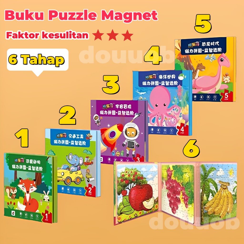 Jual Mainan edukasi anak 0 -7 Tahun/ Buku Puzzle Magnet / Booklet ...