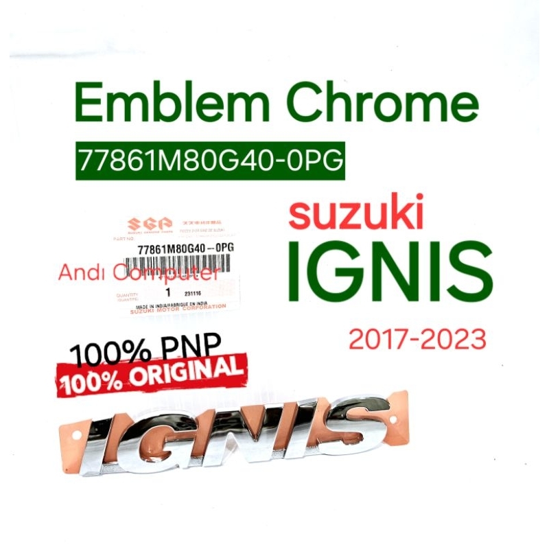 Jual Tulisan Emblem suzuki IGNIS Original | Shopee Indonesia