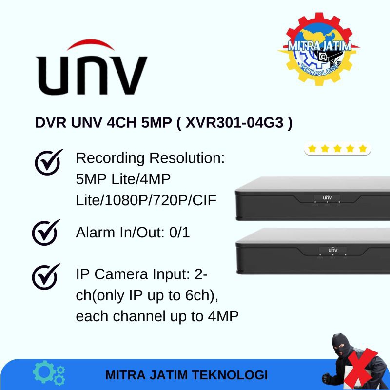 Jual DVR UNV 4CH 5MP ( XVR301-04G3 ) | Shopee Indonesia
