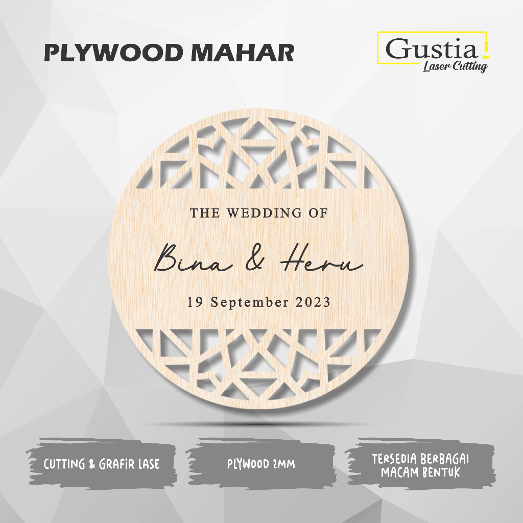 Jual Laser Cut Grafir Nama Mahar Mandala | Seserahan Nikah | Kado Gift ...