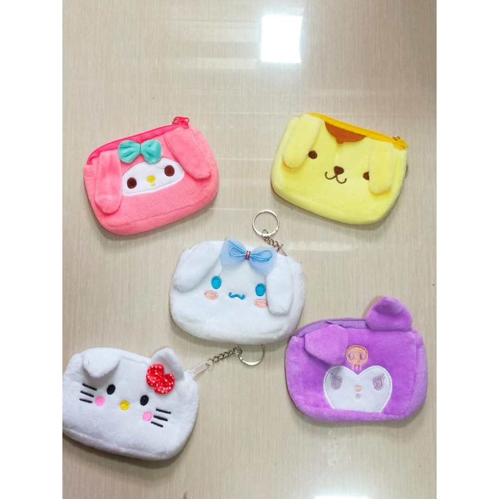 Jual dompet koin + gantungan kunci Sanrio face cinnamoroll hello kitty ...