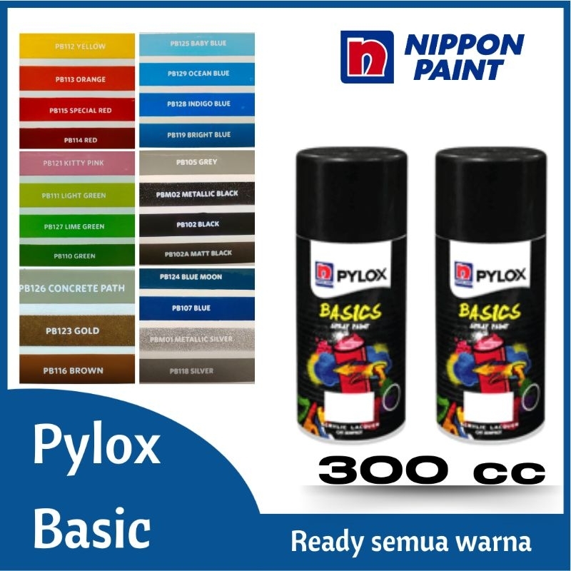 Jual Pylox basics Semua Warna Ada nippon paint cat semprot Pylox Basic 300cc | Shopee Indonesia