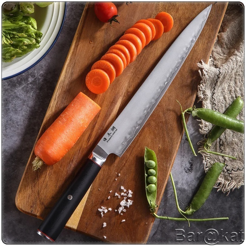 Jual Pisau Koki 8 Inch, Baja Tahan Karat Karbon Tinggi Japanese Aus-10 Pengiris Tajam, Pegangan ...