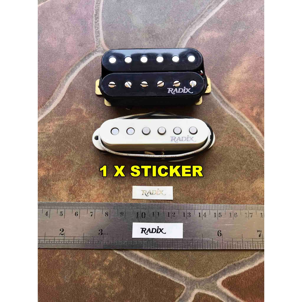 Jual Sticker Tempel Pickup Tulisan Radix For Humbucker Single Soapbar ...
