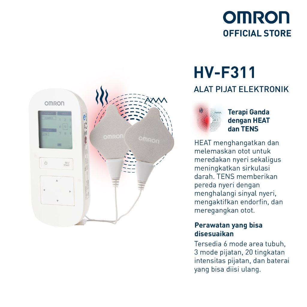 Jual OMRON Pulse Massager TENS HV-F311 Alat Pijat Terapi Elektrik Heat Pad | Shopee Indonesia