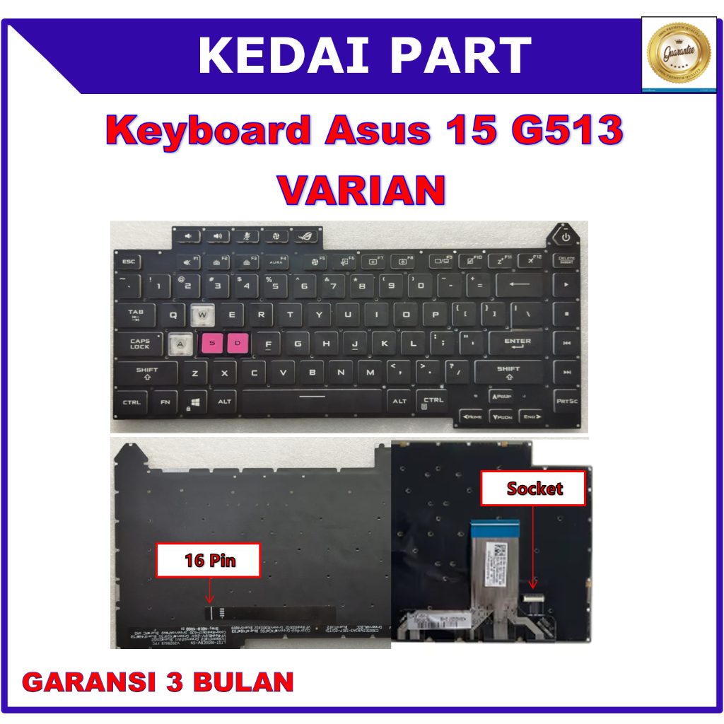 Jual Keyboard Asus ROG Strix G15 G513 G513X G513GT G513IE G513Q ...