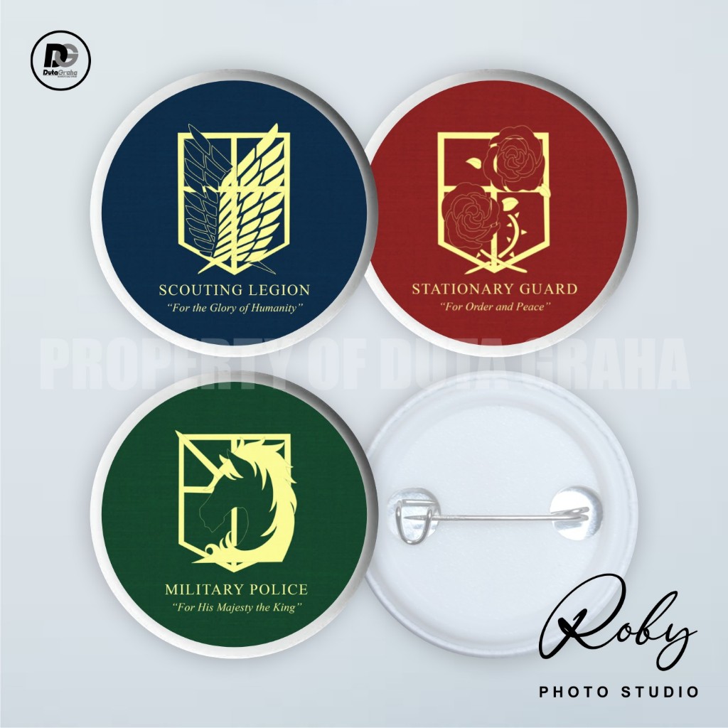 Jual [PIN PRESS] AOT MILITARY LOGO Pin Bros Aksesoris Souvenir ANIME ...