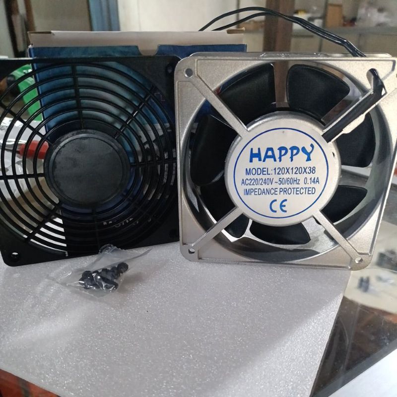 Jual Kipas AC 220v ukuran 12x12cm Coolling Fan ac 220 volt Kipas ac fan ac 12cm kipas ac besi ...