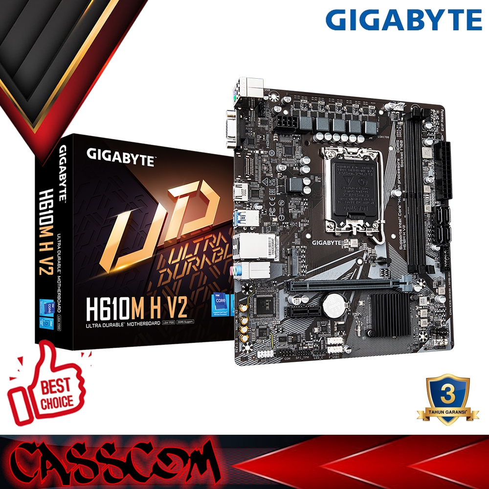 Jual Gigabyte Motherboard Intel H610M K V2 Socket LGA 1700 Micro ATX 2 ...