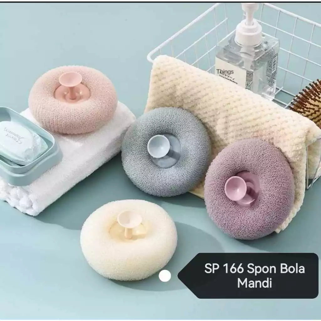 Jual Spons Mandi Bulat Busa Mandi Tebal Halus Pembersih Daki Gosok ...