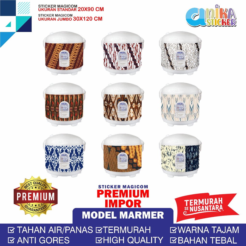 Jual Stiker Magicom Premium Motif Batik Import – Bahan Tebal, Anti Air ...