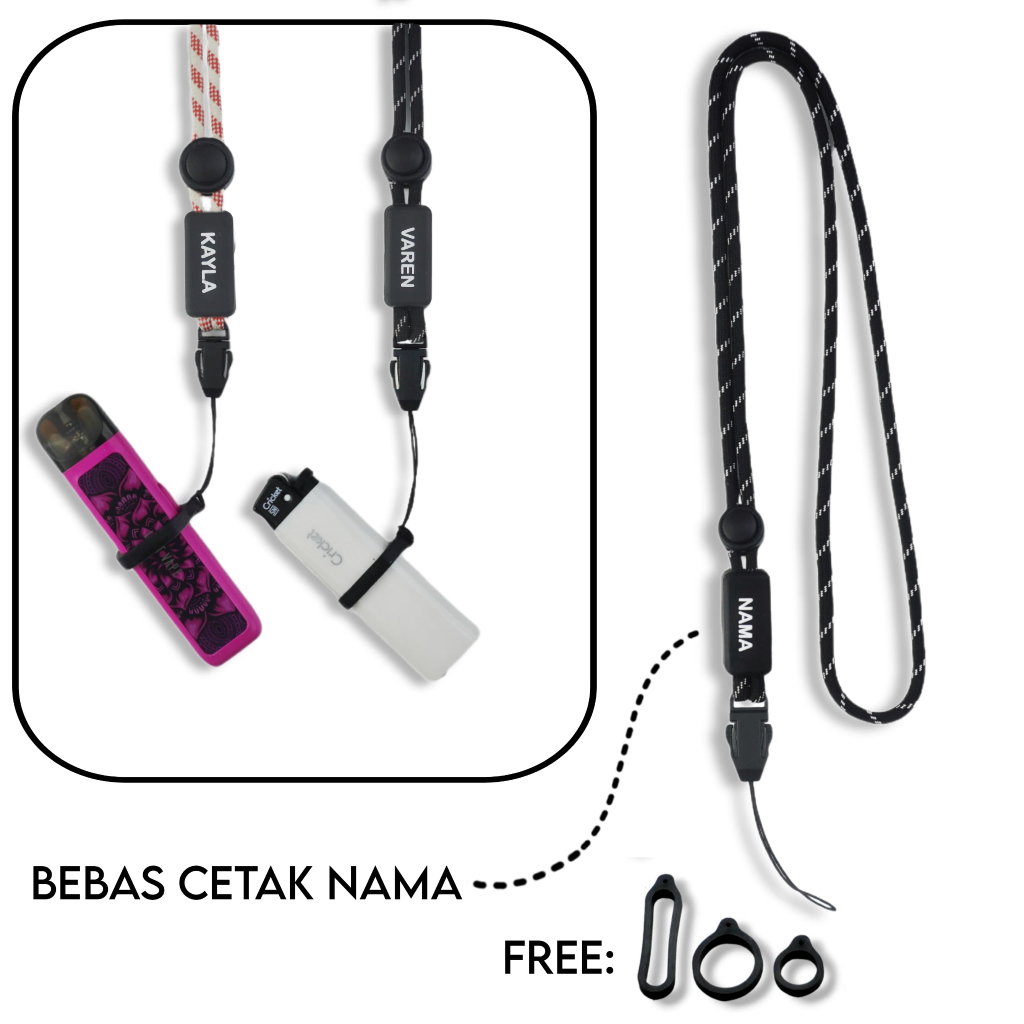 Jual V3 Tali Lanyard Hp Perusik Custom Nama Tali Gantungan HP Tali ...