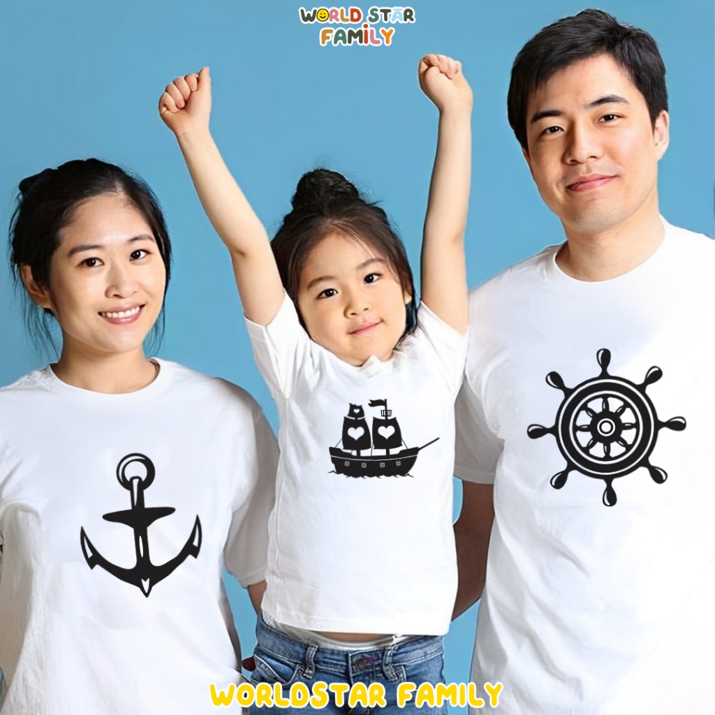 Jual WSF Kaos Couple Pasangan Keluarga Terbaru FAMILY KAPAL Kaos ...