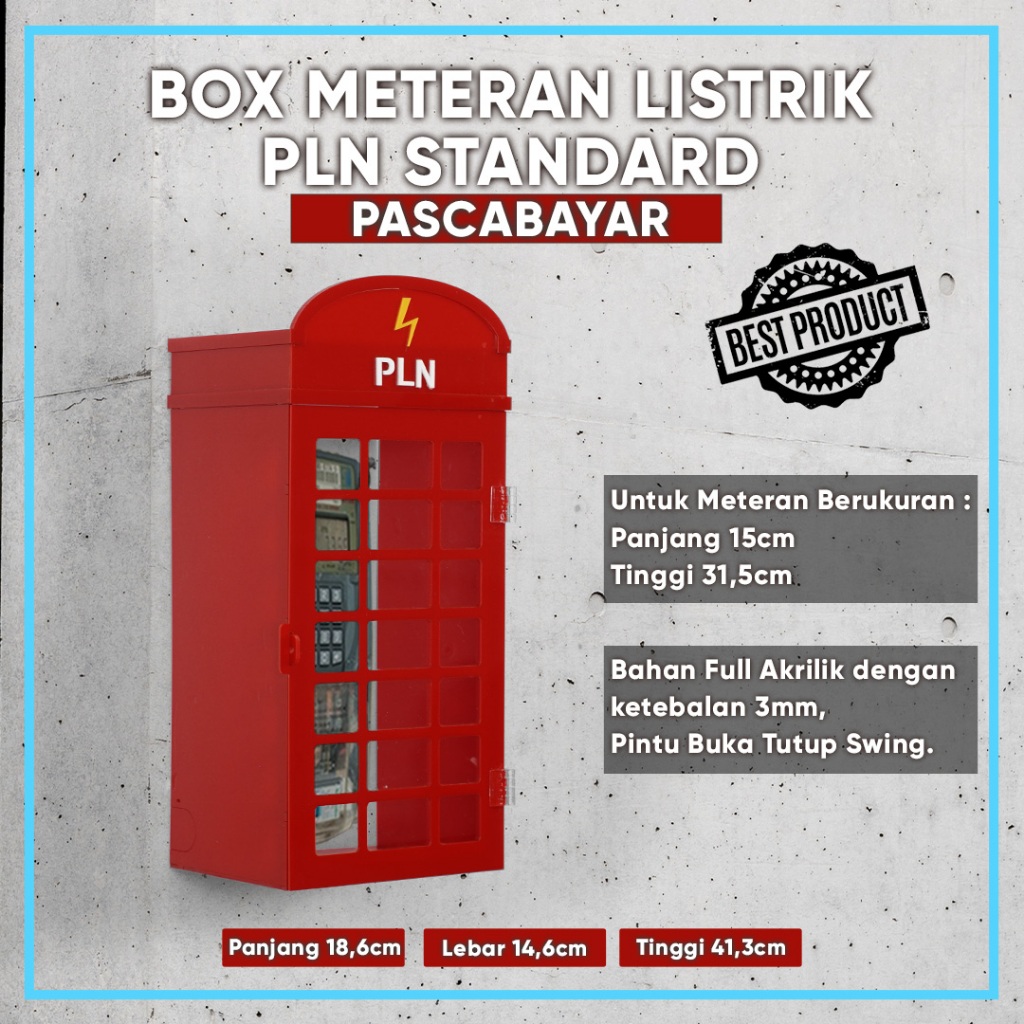 Jual Box Meteran Listrik Akrilik Pascabayar London Edition | Shopee ...
