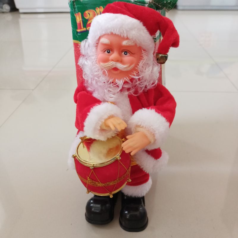 Jual Boneka pajangan hiasan Natal Santa Santaclaus Sinterklas drum ...