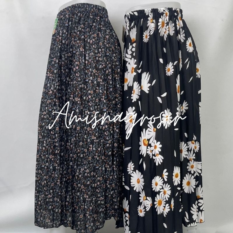 Jual ROK MOTIF BUNGA DAILY Rok Plisket DAISY Premium Mayung Bawahan ...