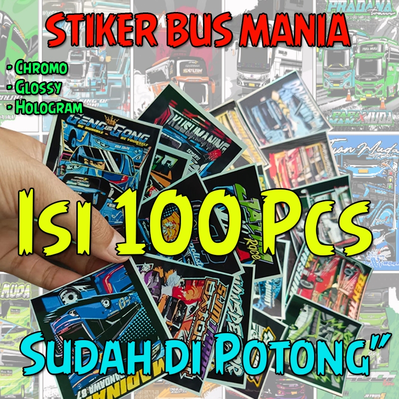 Jual Stiker Bus Basuri Viral Isi 100 pcs Stiker Bus Mania Telolet Kuat ...