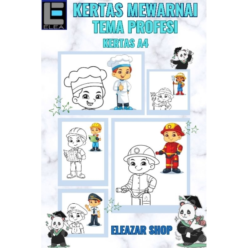 Jual Kertas Mewarnai Tema Profesi | Shopee Indonesia