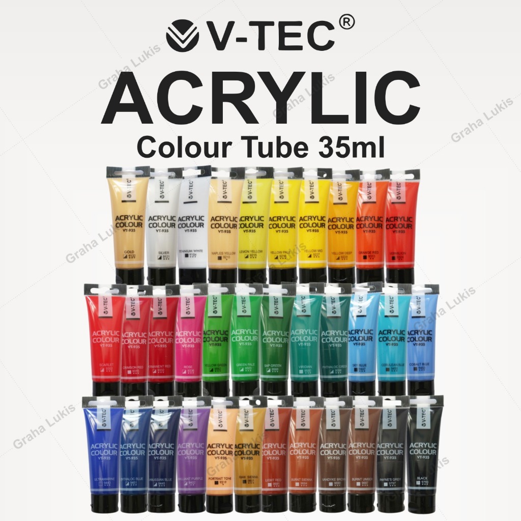 Jual V-TEC Acrylic 35ml / Cat Acrylic V-Tec 35 ml | Shopee Indonesia