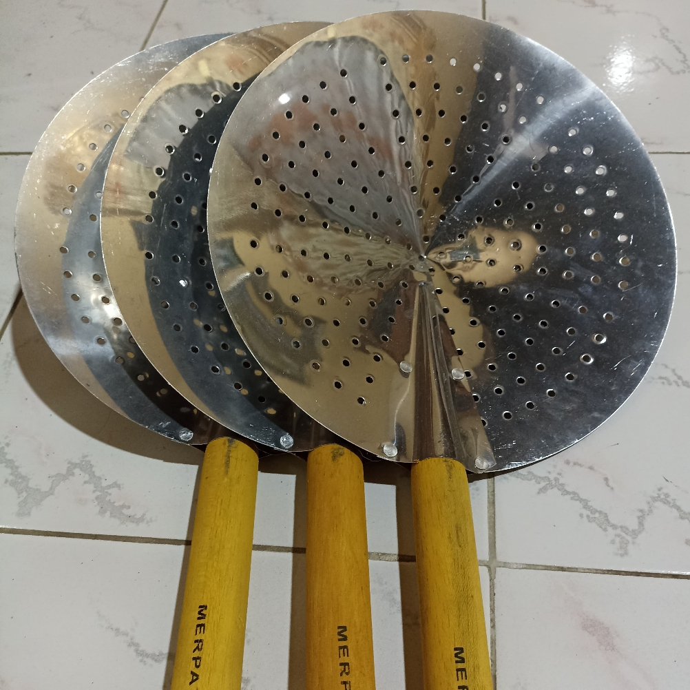 Jual SEROK STAINLESS BESAR MURAH TEBAL / PENIRIS GORENGAN / MERK ...