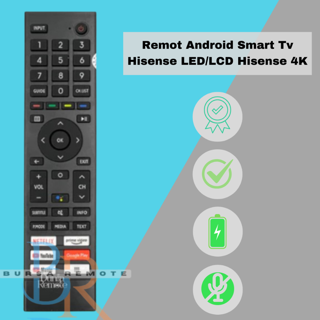 Jual Remot Android Smart Tv Hisense LED/LCD Hisense 4K Series Smart ...