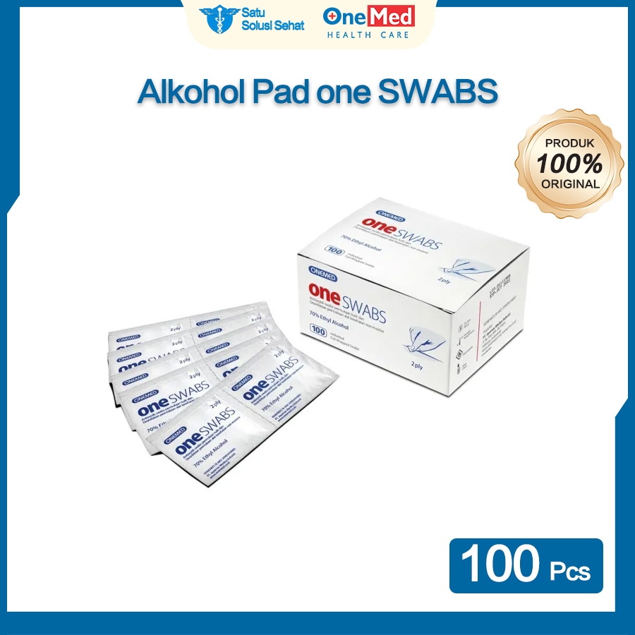 Jual OneMed Alcohol Pad Tisu Alkohol One Swabs / Alkohol Swab Box Isi ...