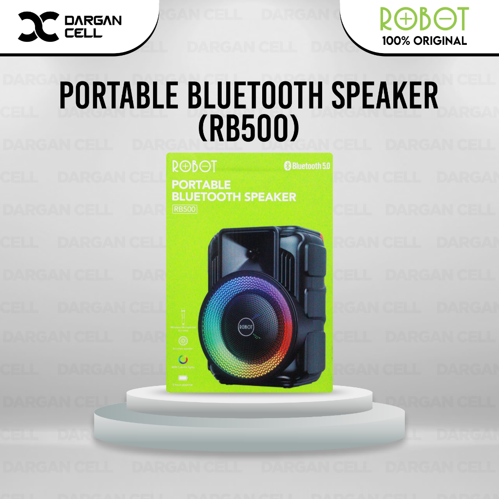 Jual ROBOT PORTABLE BLUETOOTH SPEAKER KARAOKE OUTDOOR RGB AUDIO SUPER ...